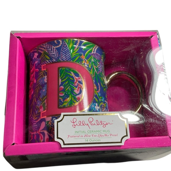 Lilly Pulitzer | Kitchen | Lilly Pulitzer Ceramic Initial D Coffee Mug ...